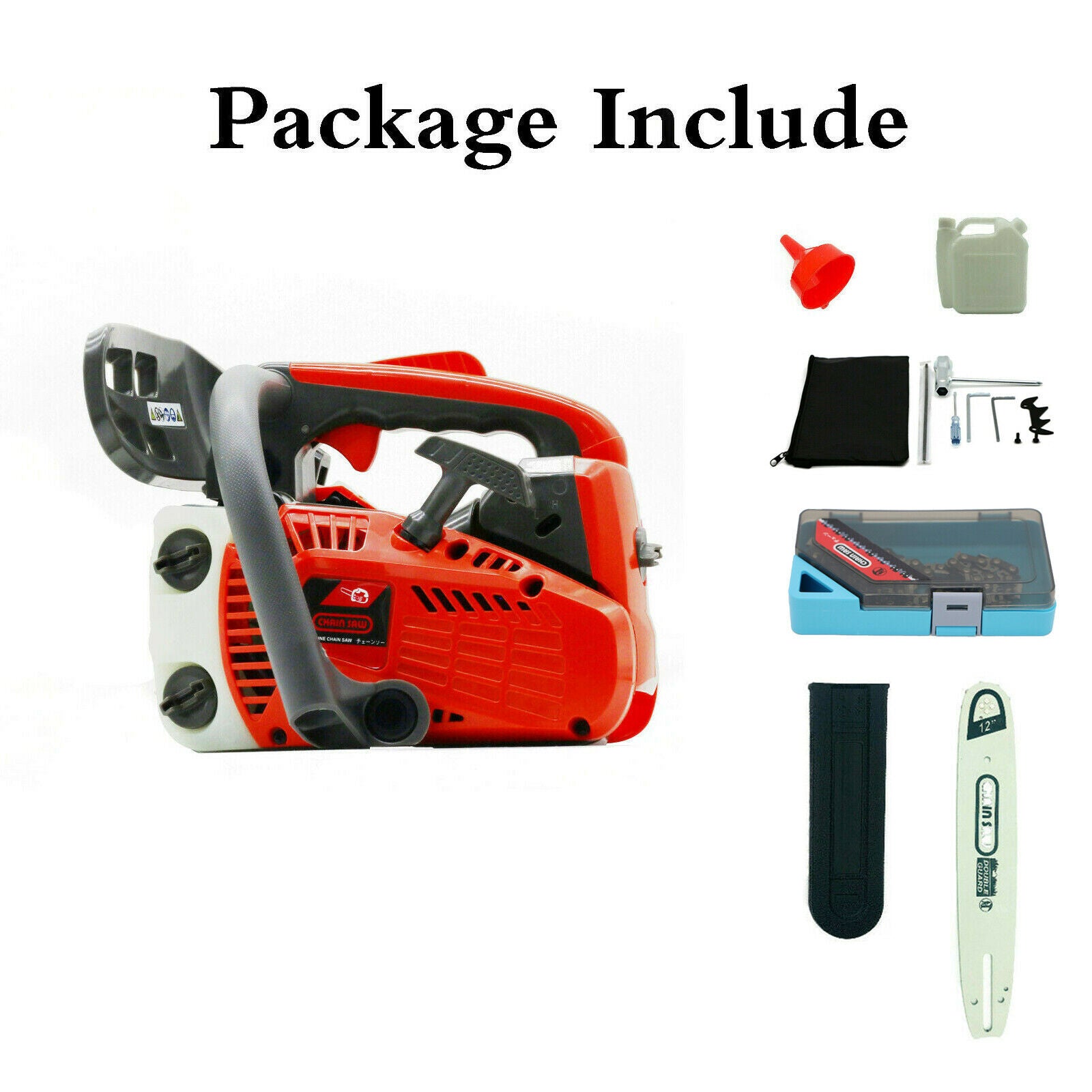 25.4CC Gas Chainsaw Top Handle Gasoline Powered Chain Saw 2-Stroke 1KW ...